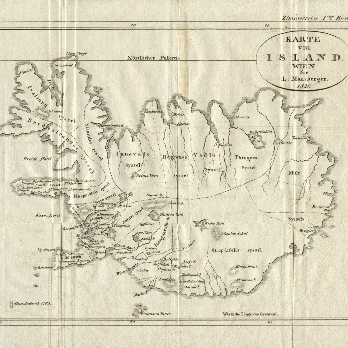 Karte von Island - Mapping Iceland